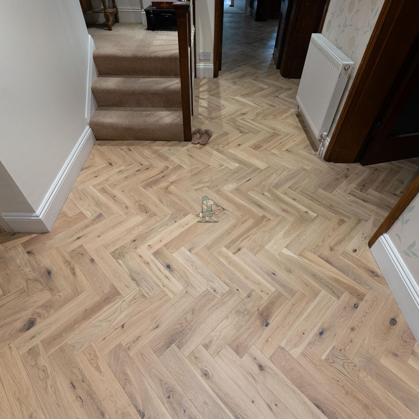 Nature 15/4 x 90mm Seashell Oak Herringbone Engineered Wood Flooring