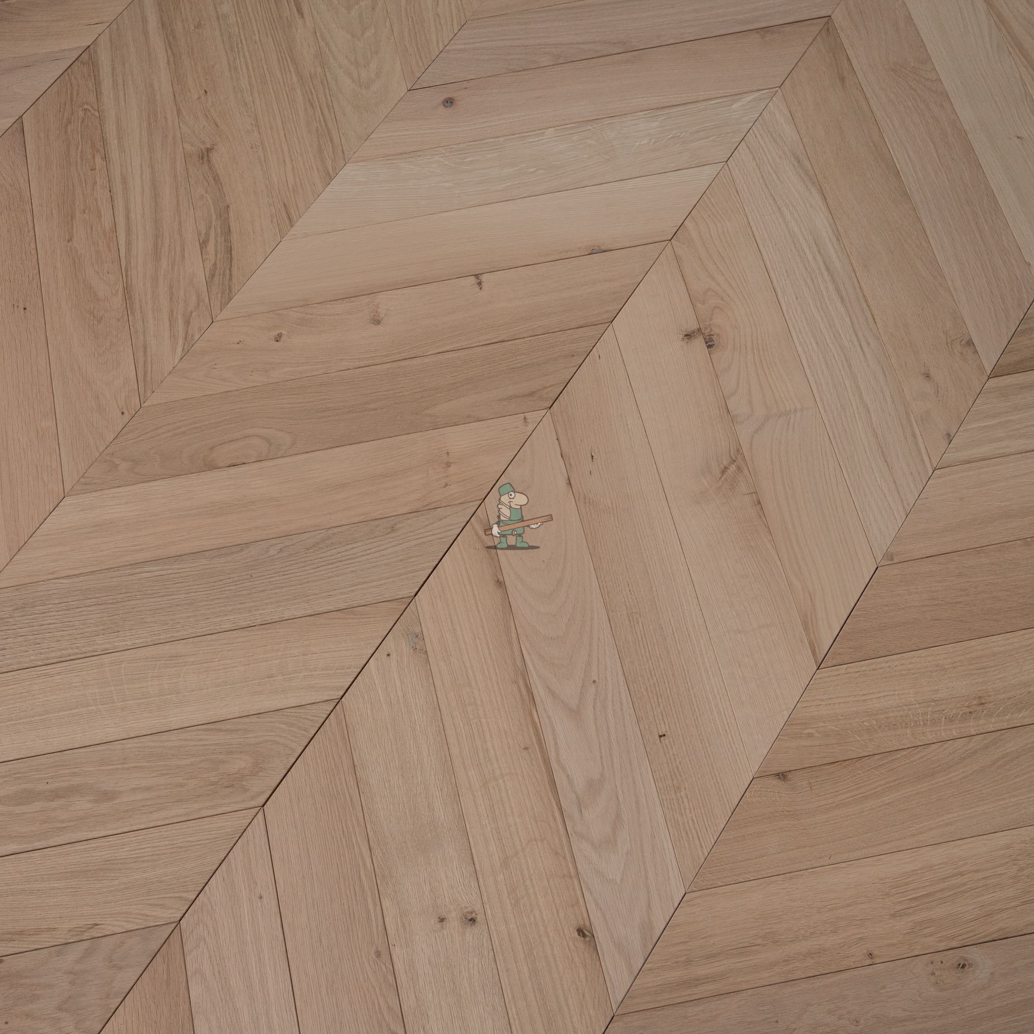 Raw 14/3 x 90mm Unfinished Chevron Engineered Wood Flooring