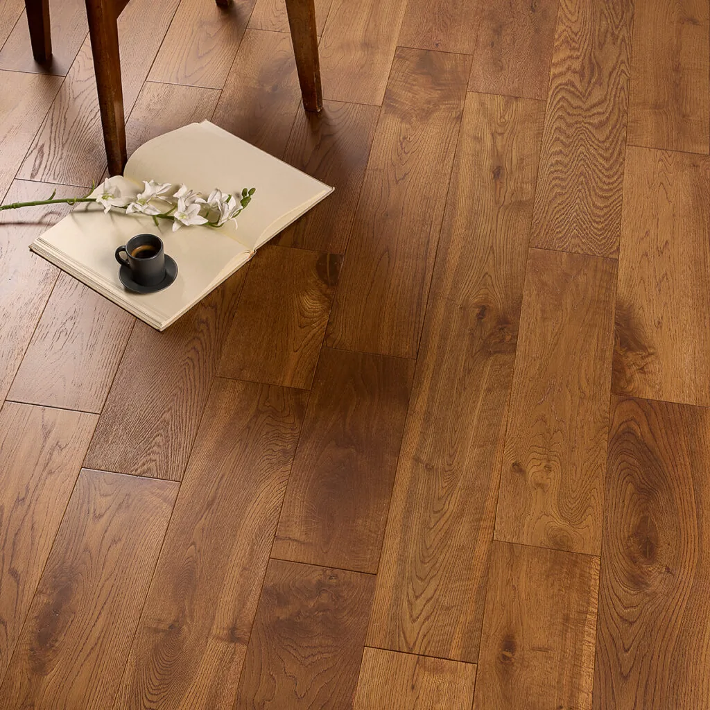 Alabama 150mm Double Smoked Oak Solid Wood Flooring